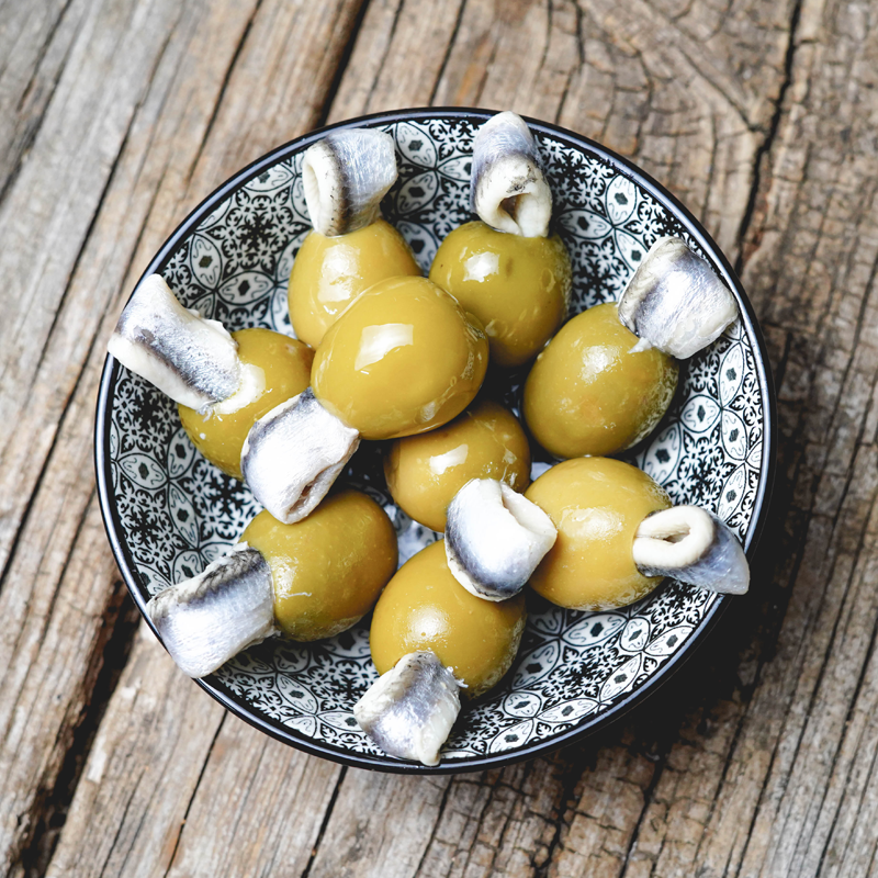 Exquisita Aceituna Rellena de Boquerón | Aceituna Gourmet - Aceitunas López